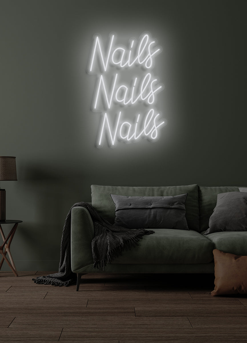Nails Nails Nails - LED Neon skilt – Neoncopenhagen